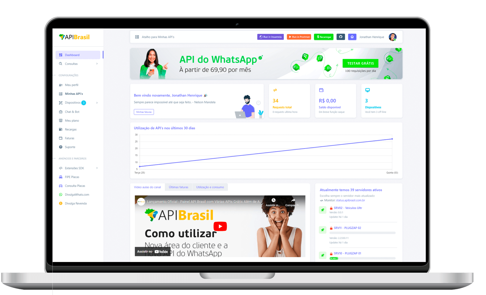 Conjunto de API's para desenvolvedores - APIBrasil